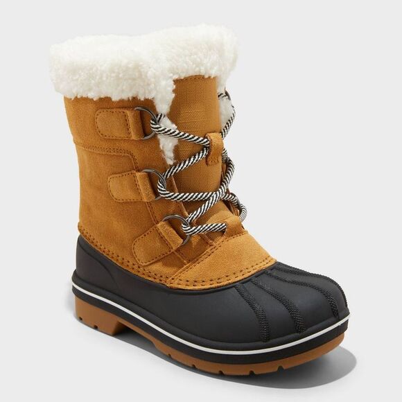 Cat & Jack | Shoes | Cat Jack Cat Jack Kids Leather Faux Fur Lace Up ...